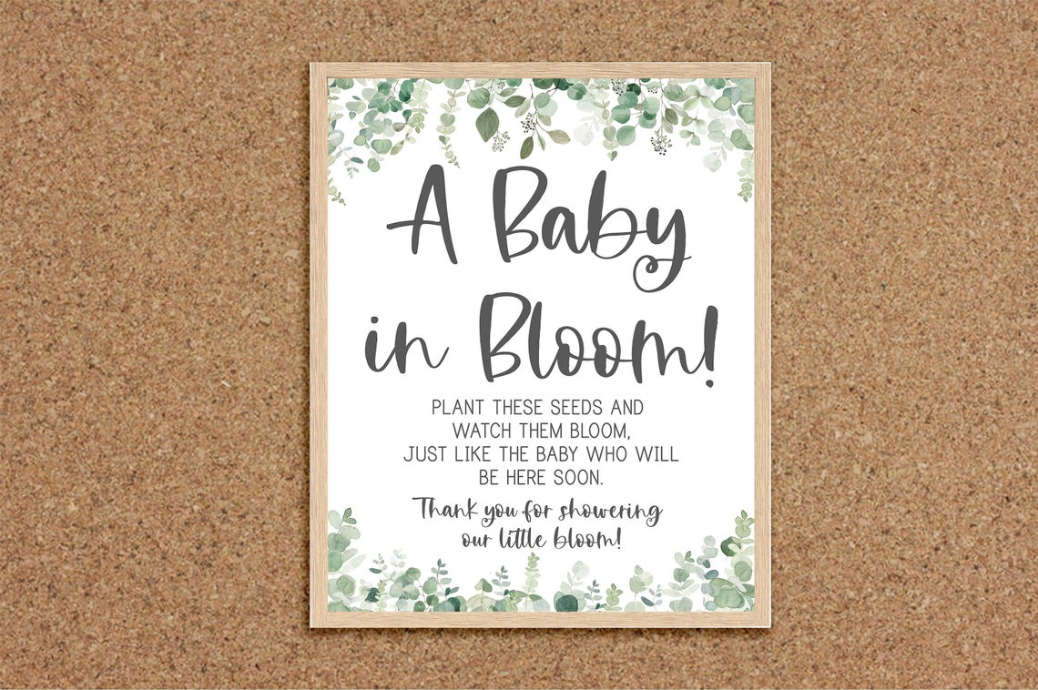 Baby in Bloom Sign Favor Table Sign Please Take One Sign - Etsy
