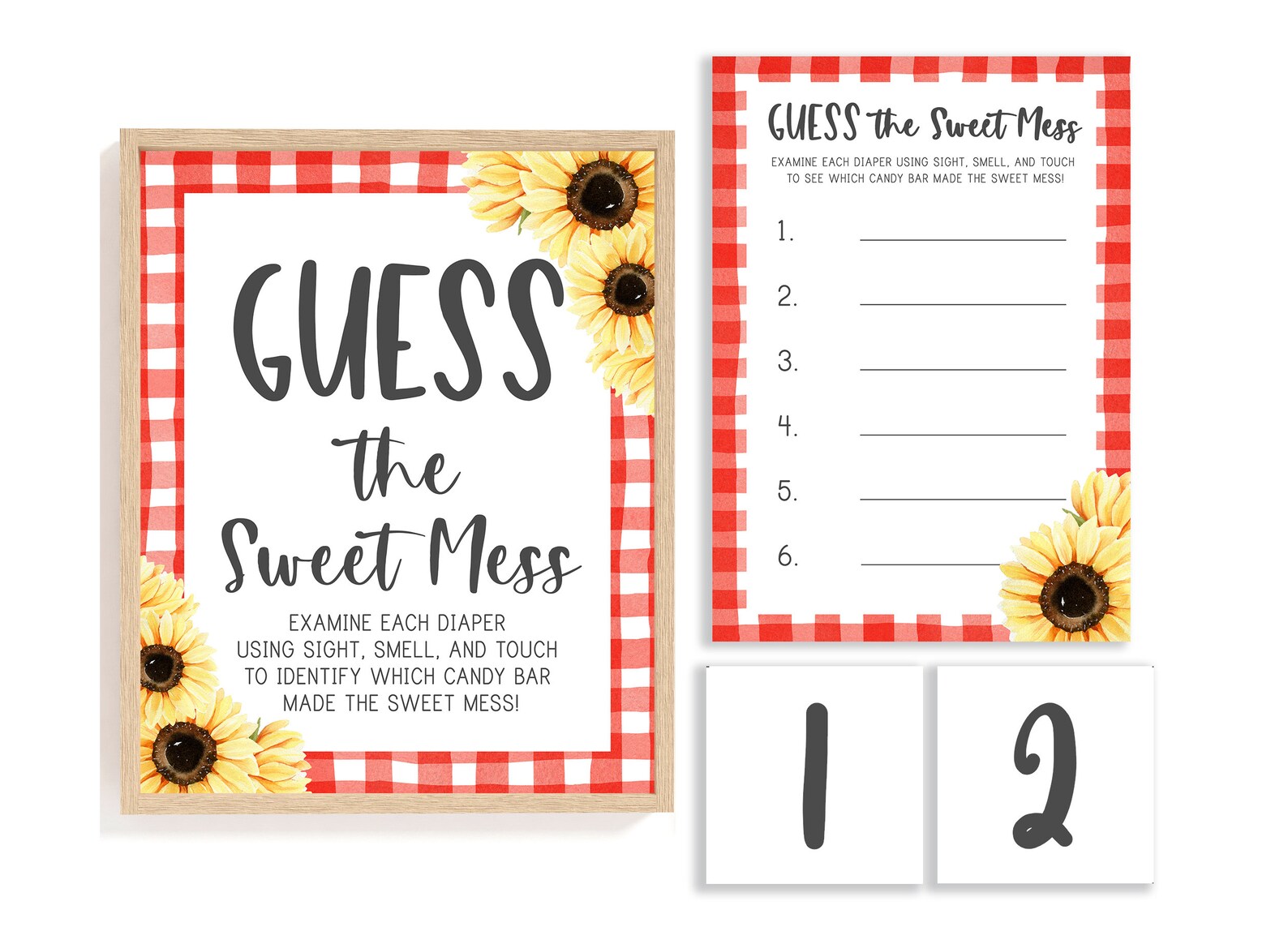 Guess the Sweet Mess Dirty Diaper Game Diaper Candy Bar Game - Etsy