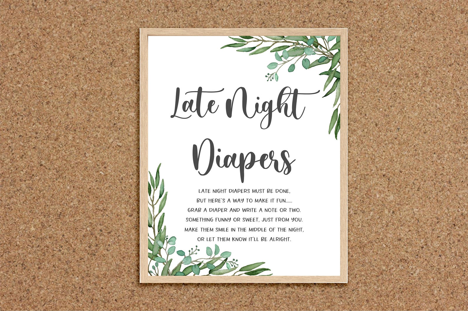 Late Night Diapers Late Night Diaper Sign Diaper Messages Diaper ...
