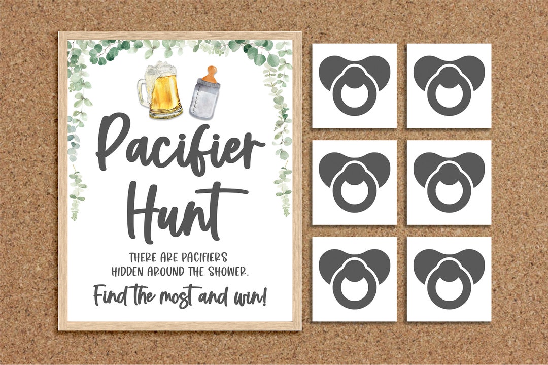 Pacifier Hunt Pacifier Game Find the Pacifier Game Sign A Baby is ...