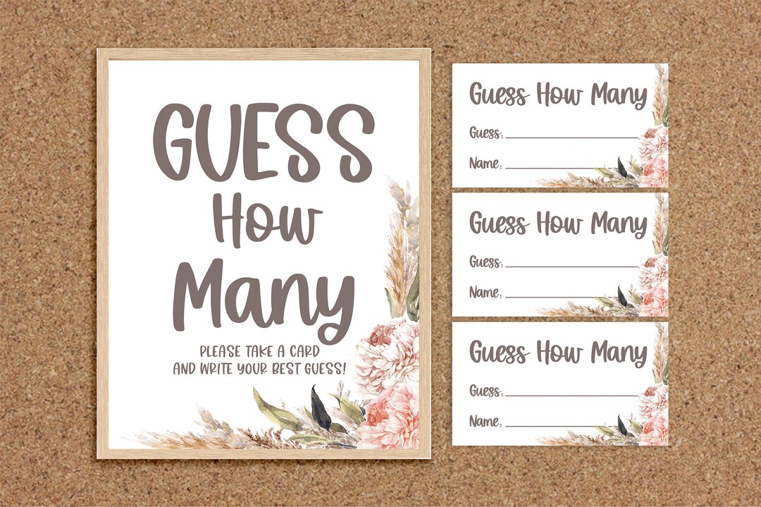 Guess How Many Guess How Many Kisses Guess How Many Candies Boho Baby ...