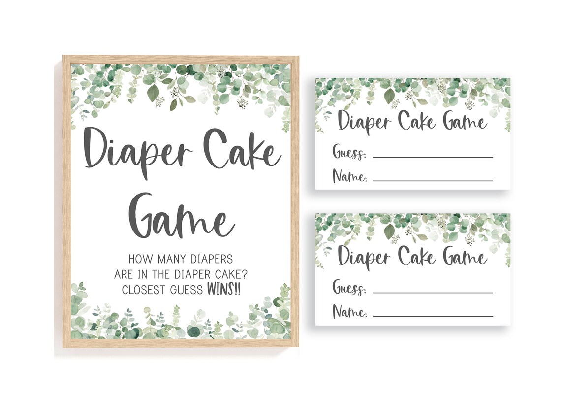 Diaper Cake Guessing Game Diaper Cake Game Guess How Many | Etsy