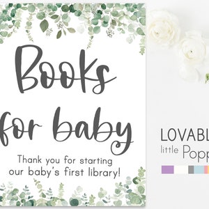 Books for Baby Sign Baby's Library Books for Baby Shower Book Request ...
