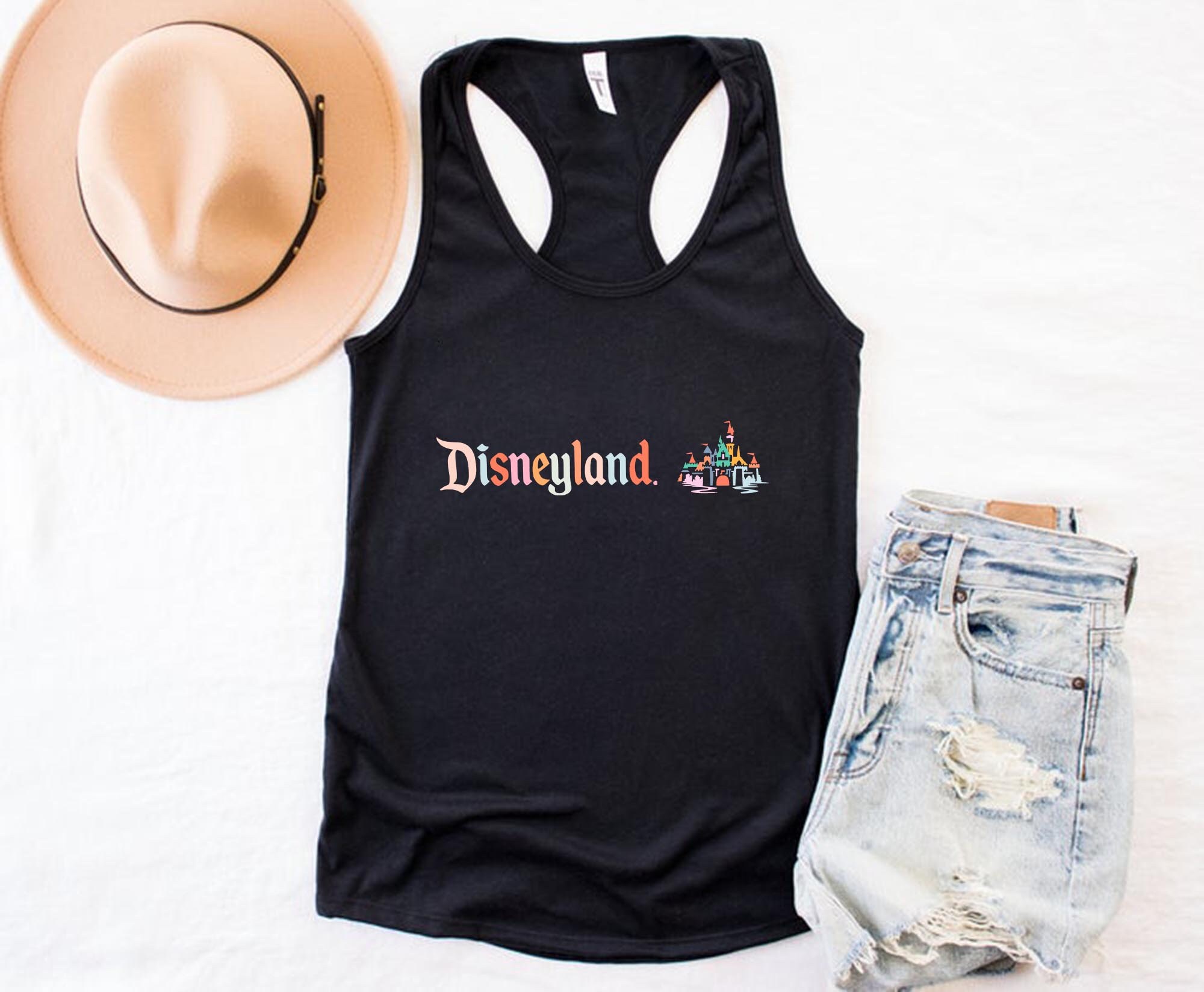 Disneyland Tank Disney Tank Top Disney Colorful Tank | Etsy