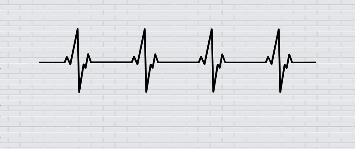 Heartbeat Line Svg Files Ecg Cut Files Heartbeat Svg Ecg Etsy