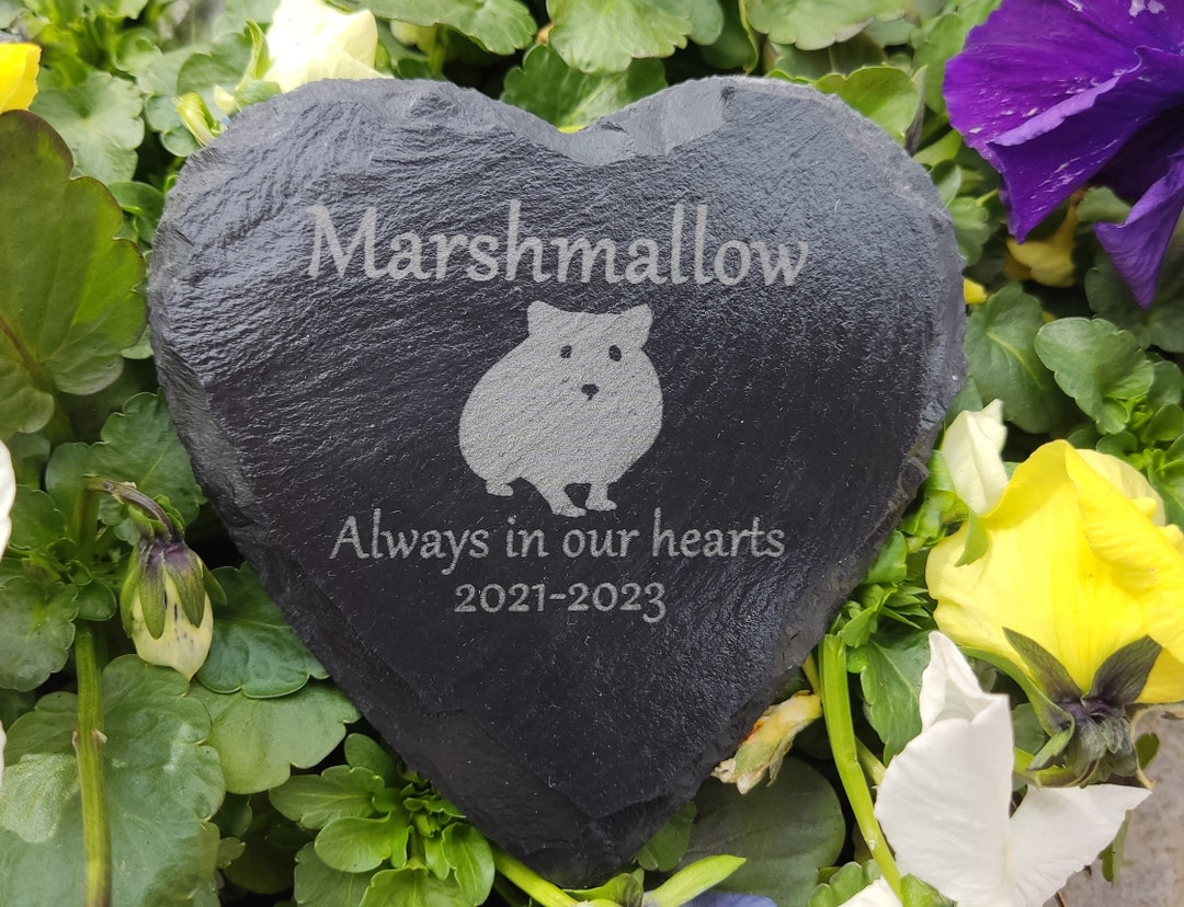 Memorial Plaque for Pet Hamster Personalised Heart Shaped Memorial ...