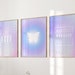 Butterfly Aura Set of 3 Posters Positive Affirmation Retro Gradient ...