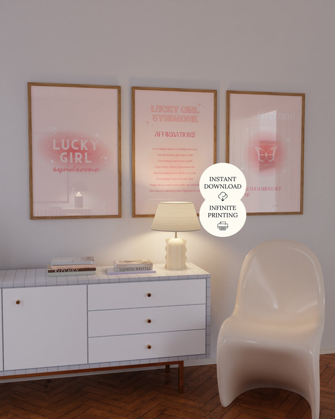 Pink Positive Affirmation Poster Gradient Aura Poster Gift for ...