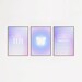 Butterfly Aura Set of 3 Posters Positive Affirmation Retro Gradient ...