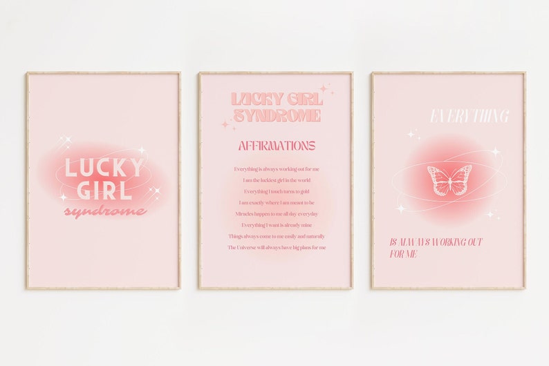 Pink Positive Affirmation Poster Gradient Aura Poster Gift for - Etsy