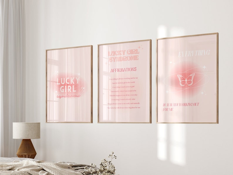 Pink Positive Affirmation Poster Gradient Aura Poster Gift for - Etsy