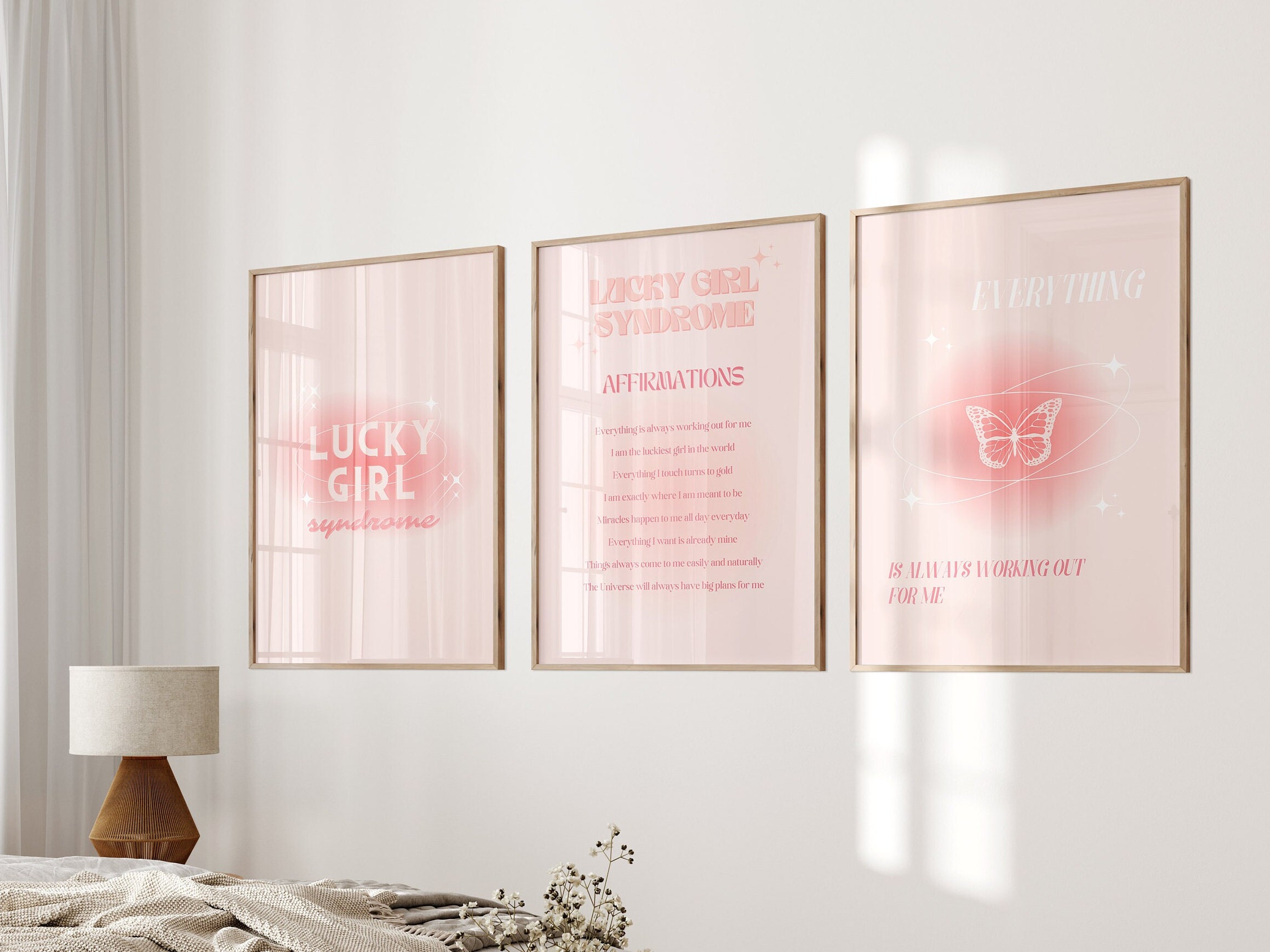 Pink Positive Affirmation Poster Gradient Aura Poster Gift for - Etsy