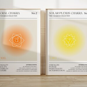 Gradient Aura Orange Sacral Chakra Affirmations Digital Print, Spiritual Manifestation Chakras ...