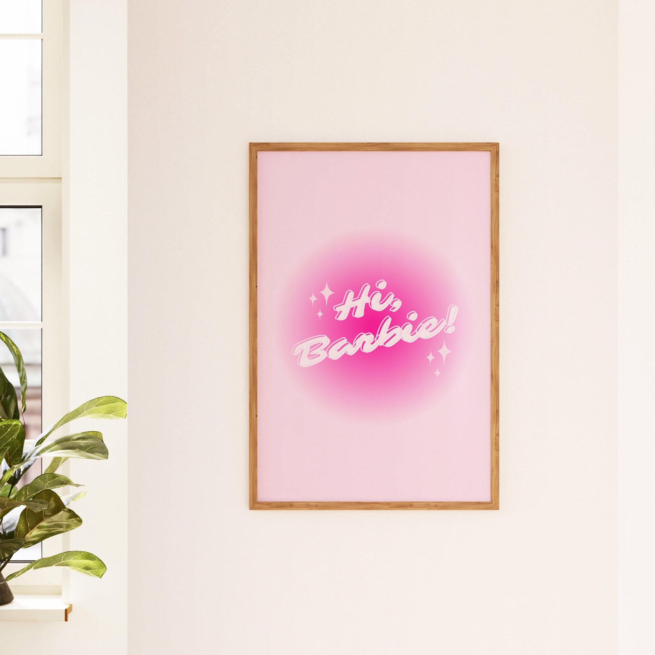 Barbie Pink Aura Poster, Hot Pink Vintage Aesthetic, Fun Retro Gradient ...