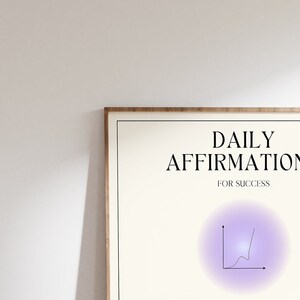 Daily Affirmations Aura Poster, Success Affirmation Print ...