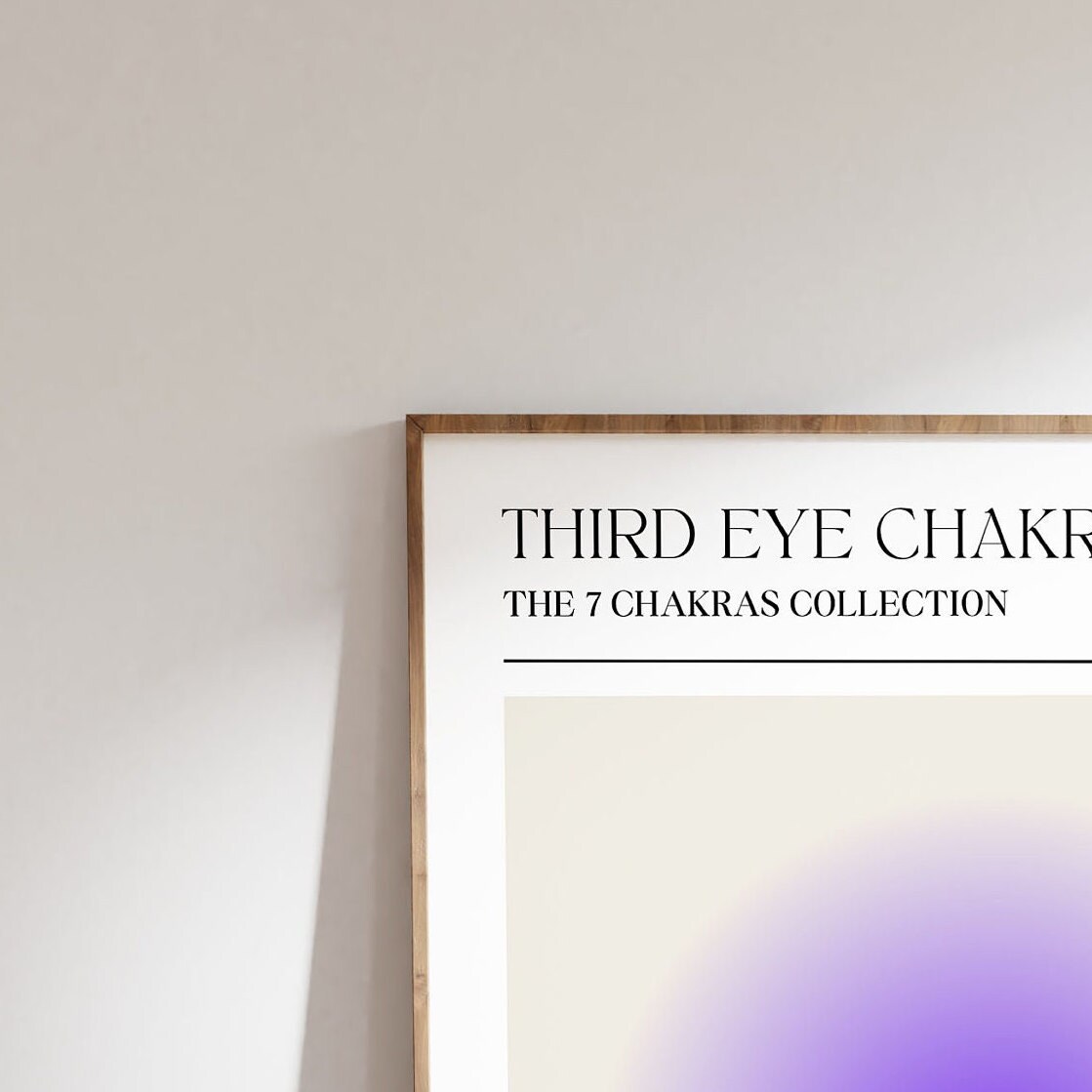 Gradient Aura Indigo Third Eye Chakra Affirmations Digital Print ...
