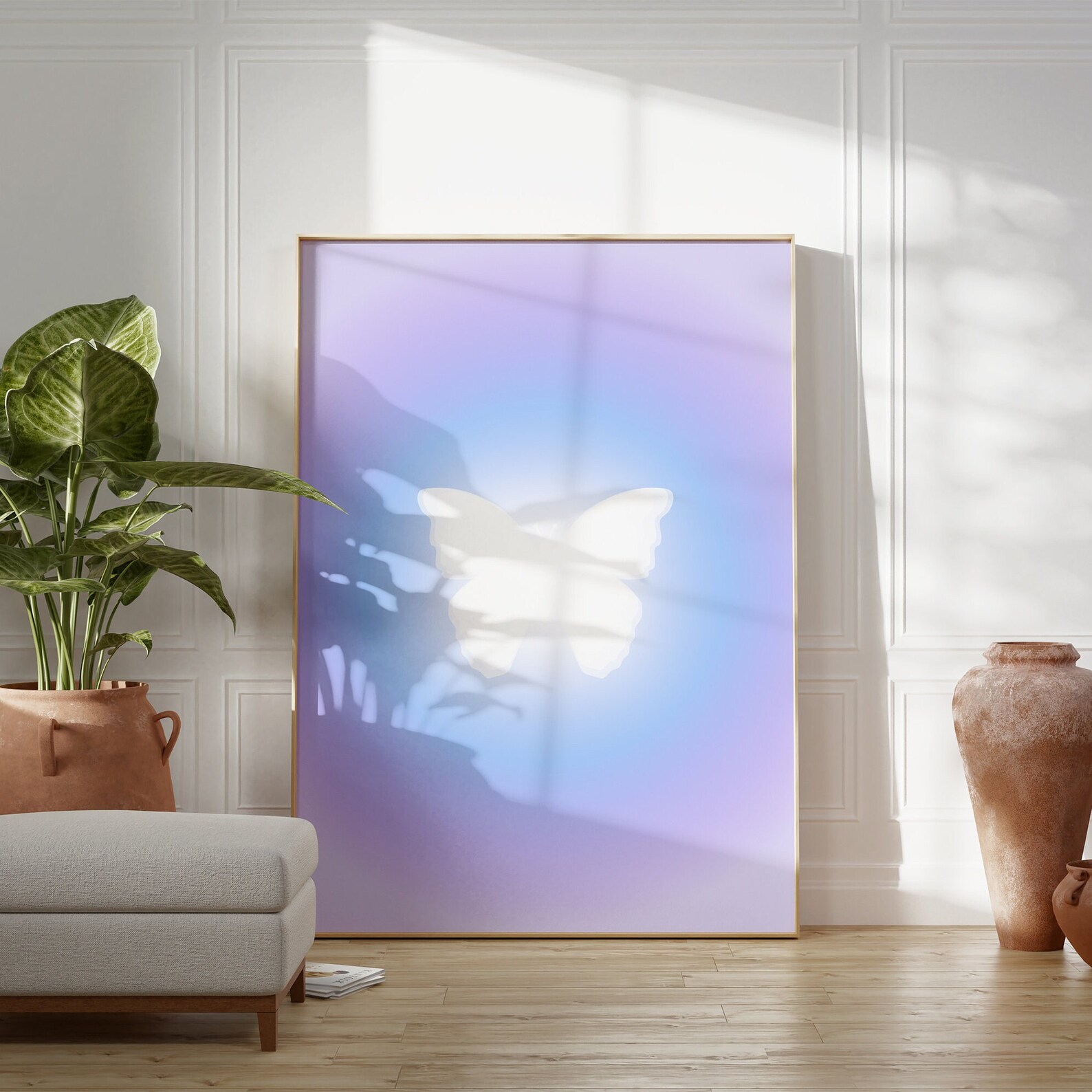 Butterfly Aura Set of 3 Posters Positive Affirmation Retro Gradient ...