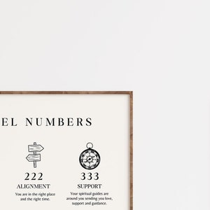 Trendy Angel Number Poster Witchy Decorations Retro Artful Esoterism ...