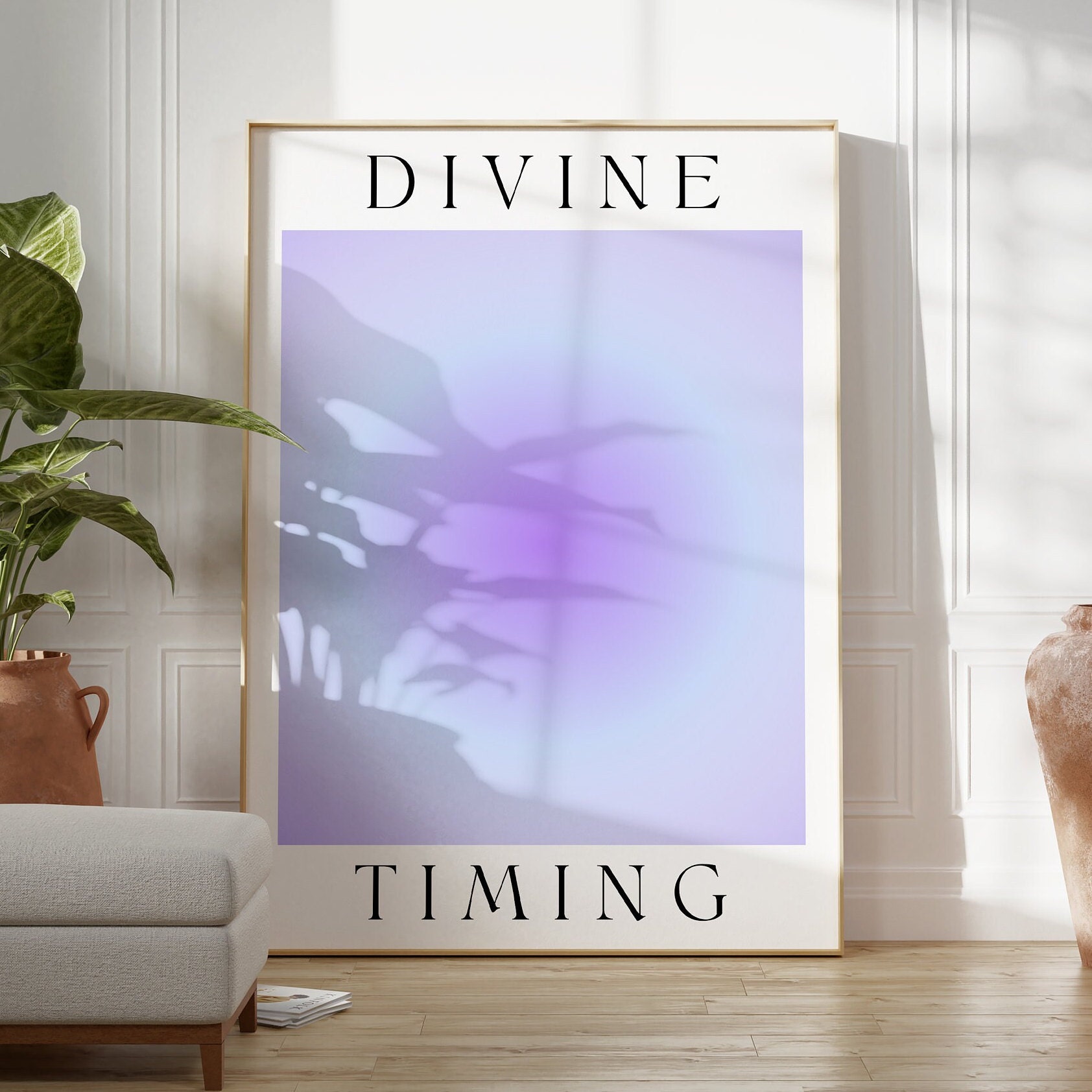 Angel Number 1111 Set of 3 Posters, Purple Gradient Aura Print ...