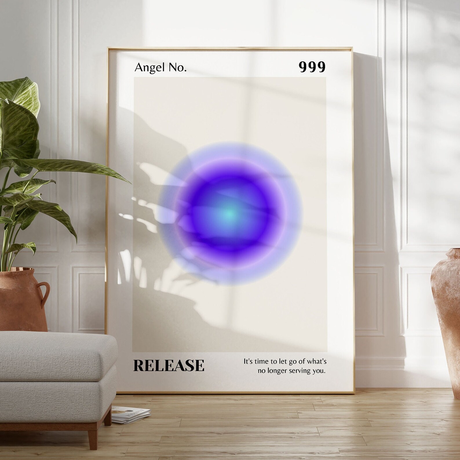 Trendy Angel Number Numerology 999 Law of Attraction Print - Etsy