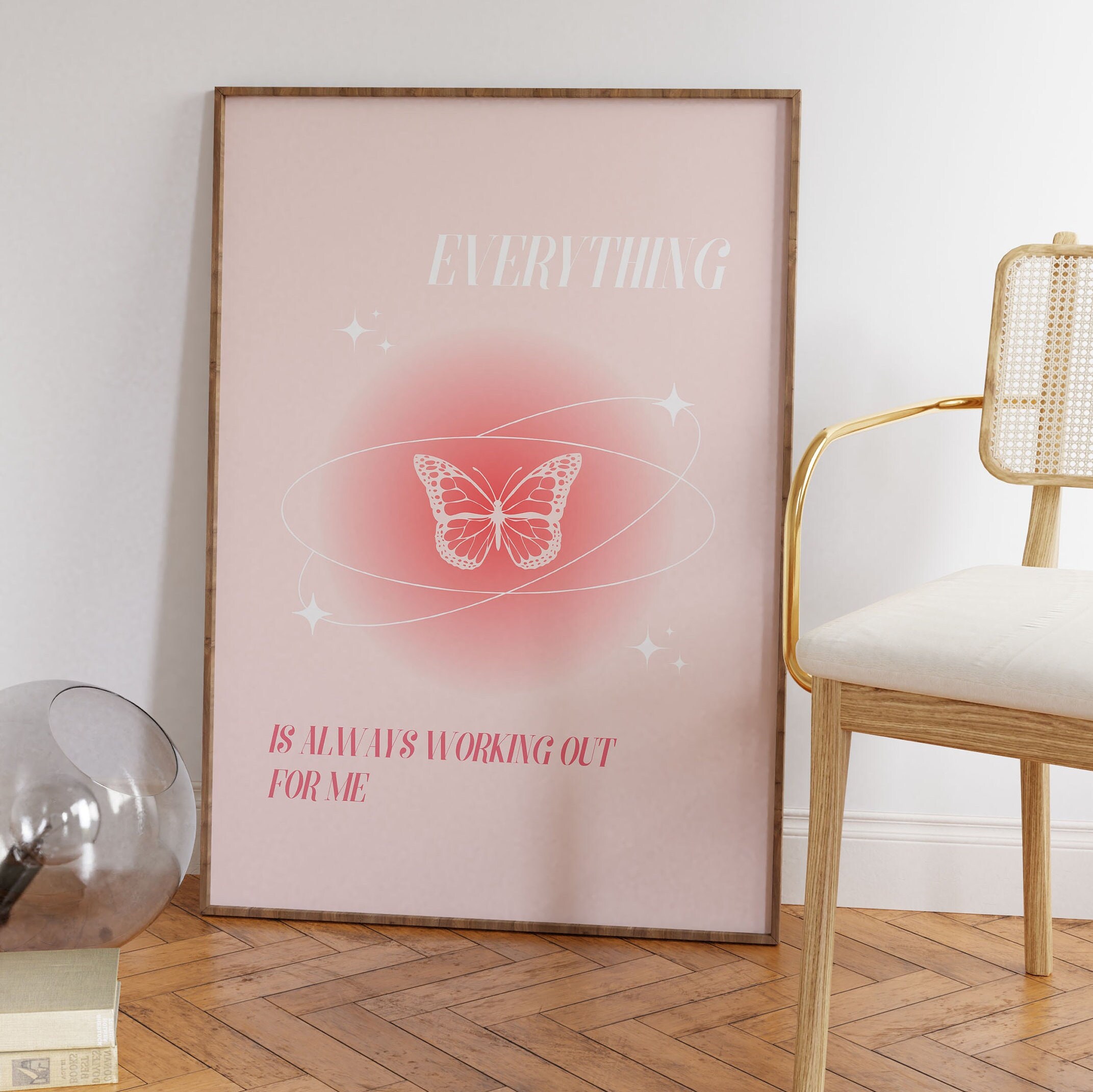 Pink Positive Affirmation Poster Gradient Aura Poster Gift for - Etsy