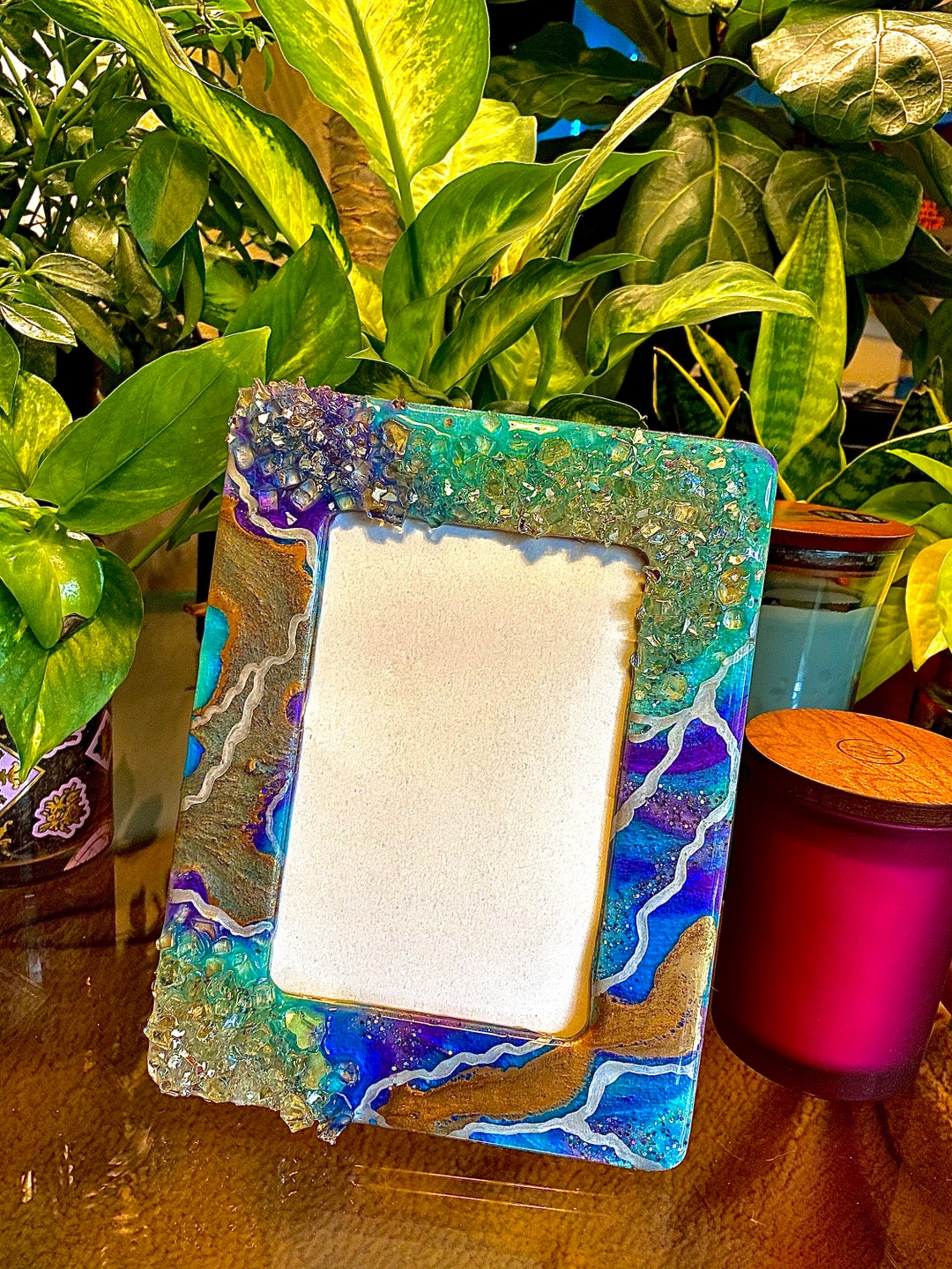 Geode Style Resin Photo Frame - Etsy