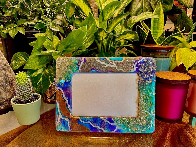 Geode Style Resin Photo Frame - Etsy