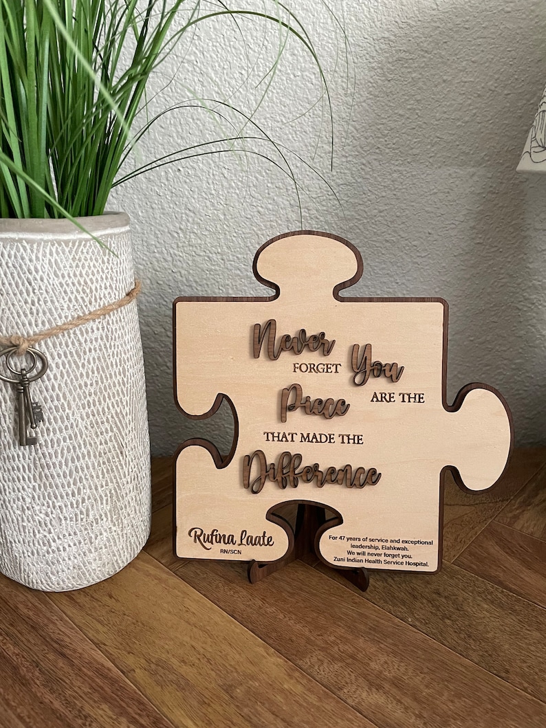 Personalized Retirement Puzzle Piece Gift: Farewell Keepsake - Etsy