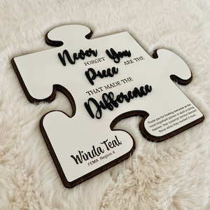 Personalized Retirement Puzzle Piece Gift: Farewell Keepsake - Etsy