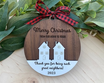 Neighbor Christmas Ornament, Christmas Gift for Neighbor, Best Neighbor ...