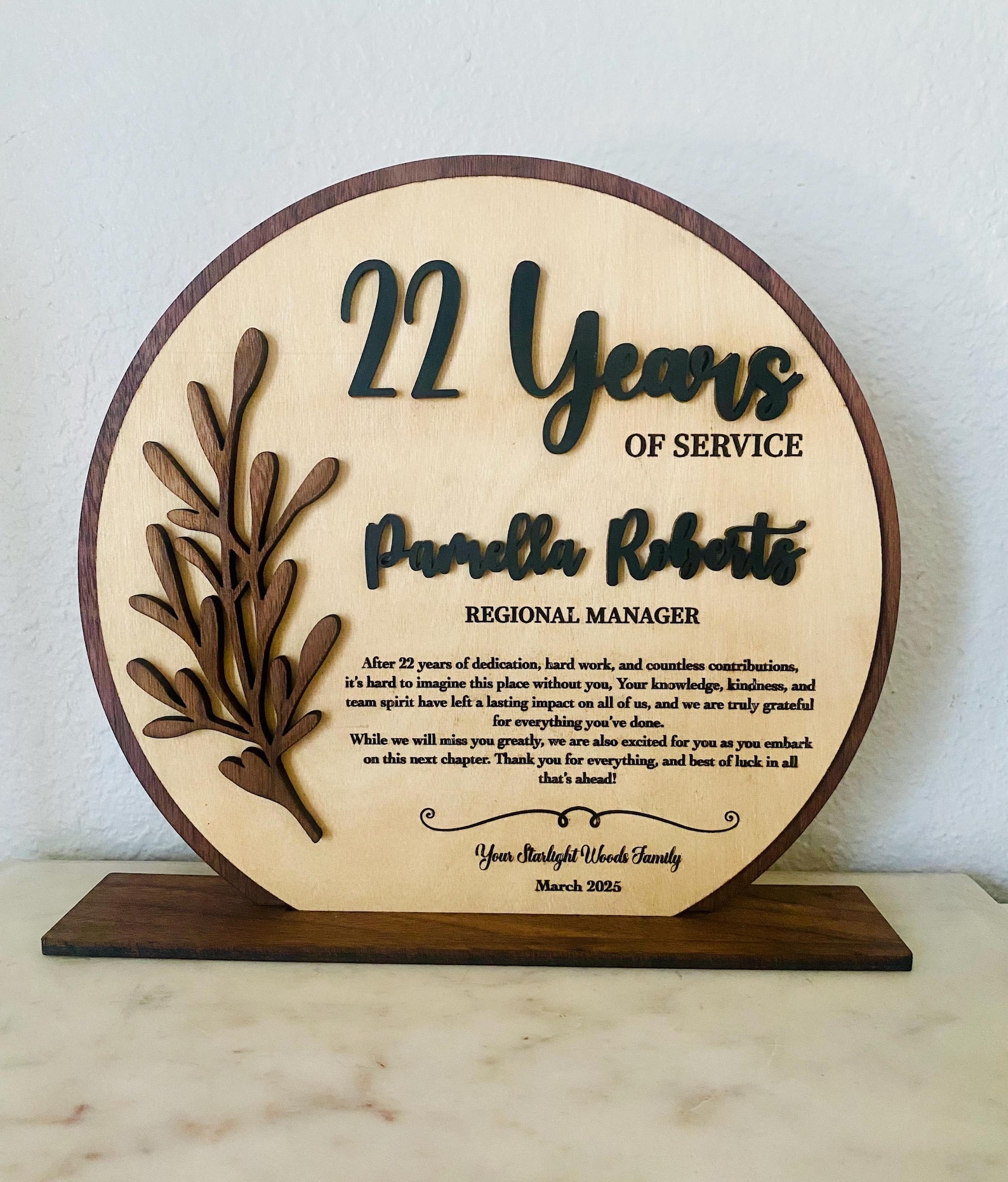 Engraved Retirement Plaque: Personalized Farewell Gift - Etsy