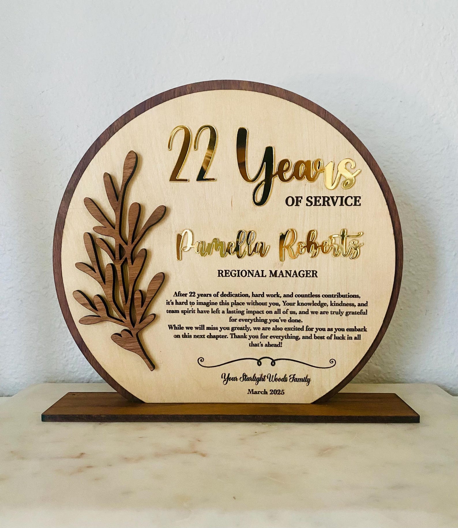 Engraved Retirement Plaque: Personalized Farewell Gift - Etsy