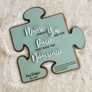 Personalized Retirement Puzzle Piece Gift: Farewell Keepsake - Etsy