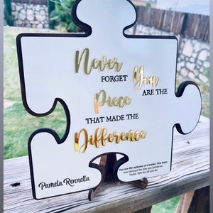 Personalized Retirement Puzzle Piece Gift: Engraved Farewell Present - Etsy