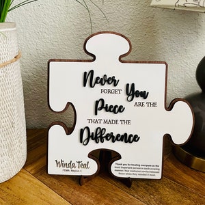 Personalized Retirement Puzzle Piece Gift: Farewell Keepsake - Etsy