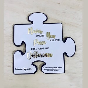 Personalized Retirement Puzzle Piece Gift: Engraved Farewell Present - Etsy