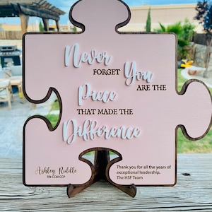 Personalized Retirement Puzzle Piece Gift: Farewell Keepsake - Etsy
