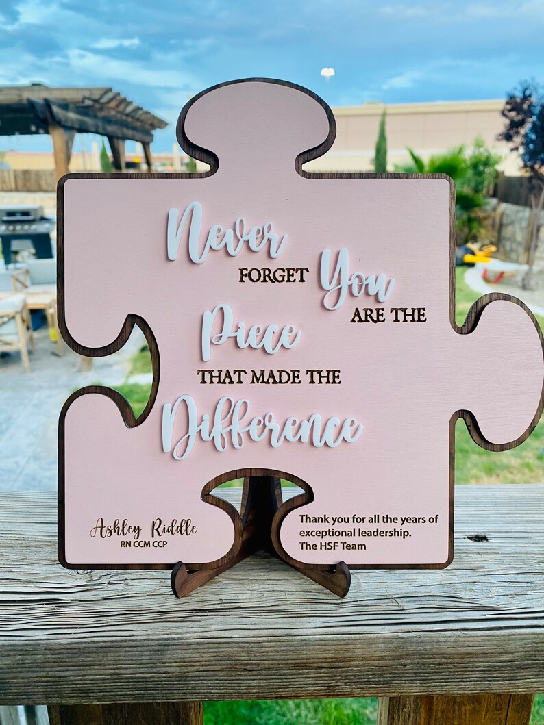 Personalized Retirement Puzzle Piece Gift: Farewell Keepsake - Etsy