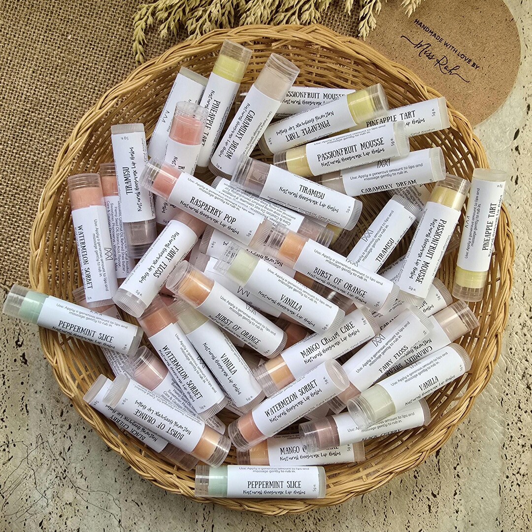 Bulk Lip Balms Custom Label Party Favours Wedding Guest Gift Bag ...