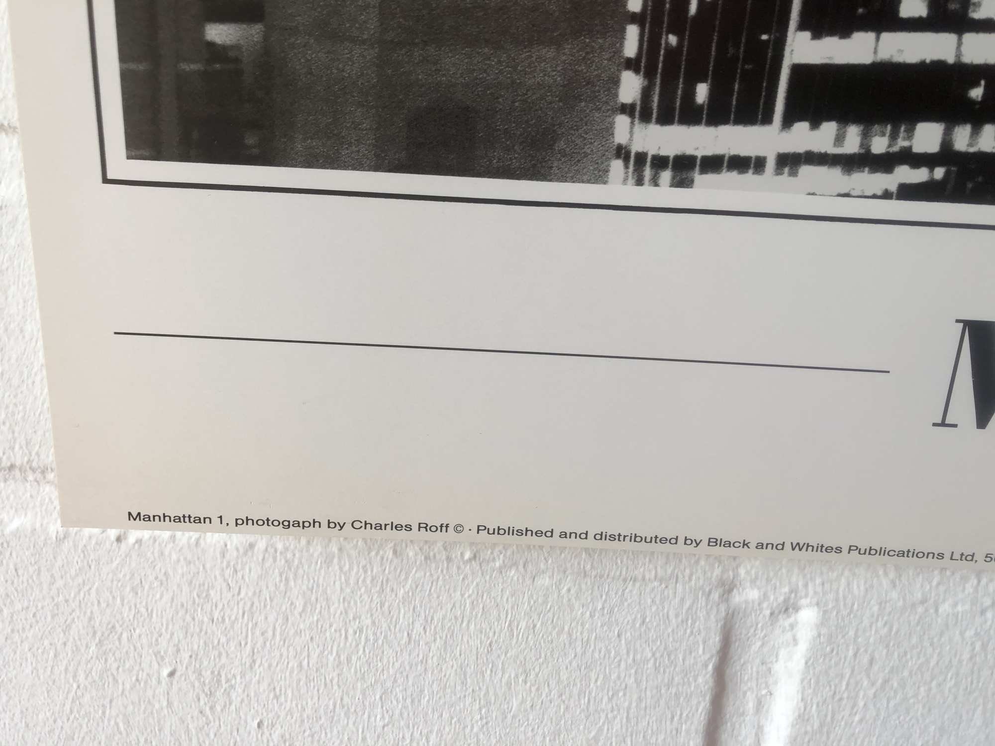 Original Poster, Manhattan, Charles Roff, Black and White, New York ...