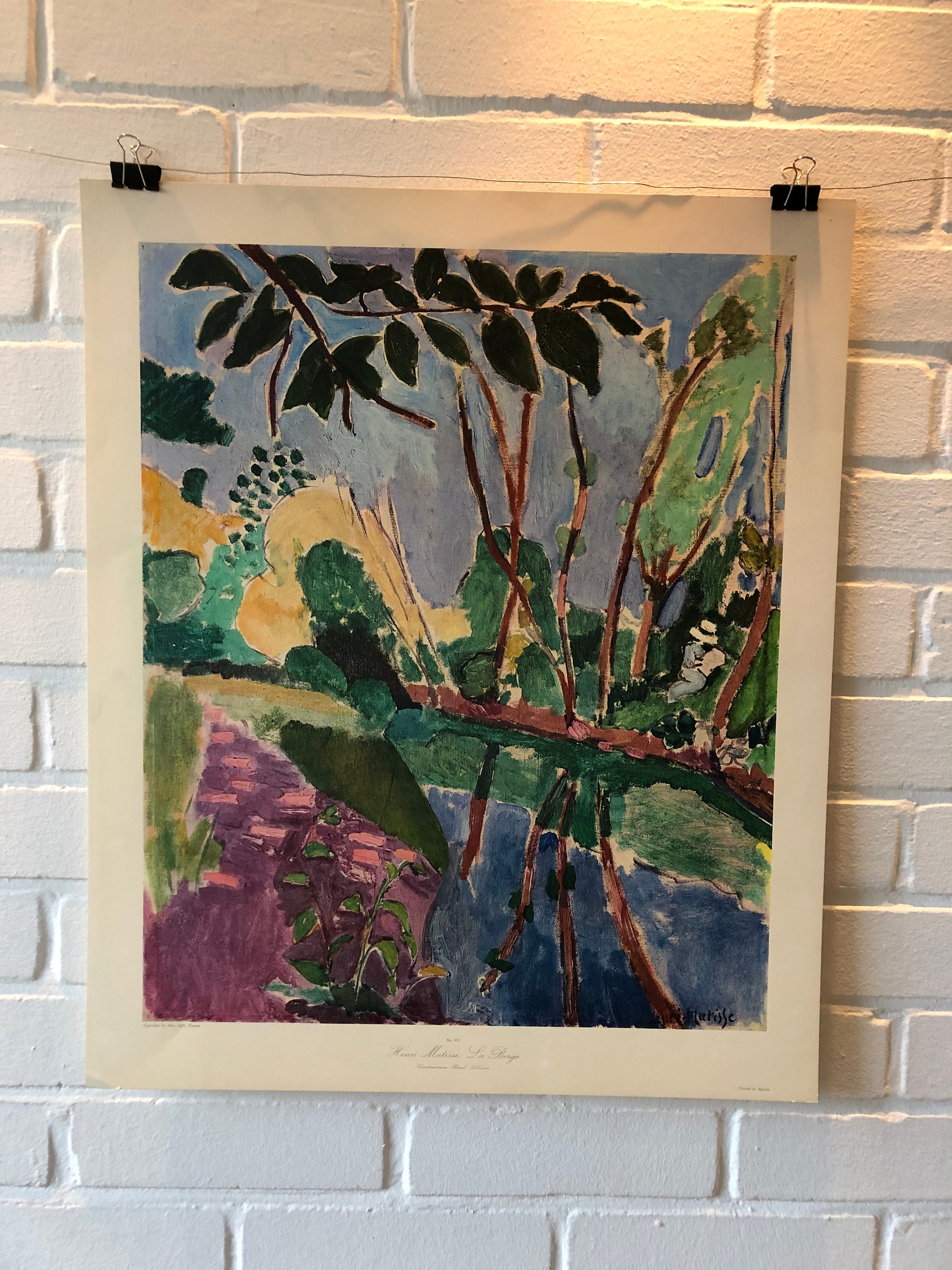 Original Poster, Henri Matisse, La Berge, Kunstmuseum Basel, Max Jaffé ...