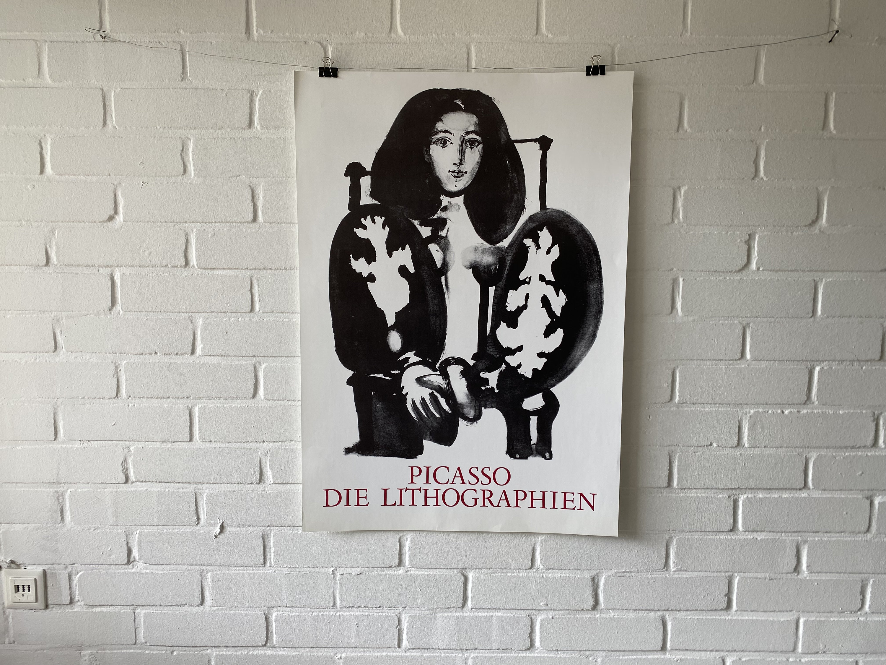 Original Poster, Pablo Picasso, 1990s, Woman, Chair, Sketch, Vintage ...