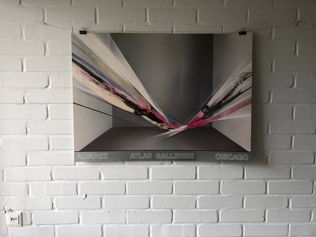 Original Poster, 1985, Elba Alvarez, Atlas Galleries, Chicago, Vintage ...