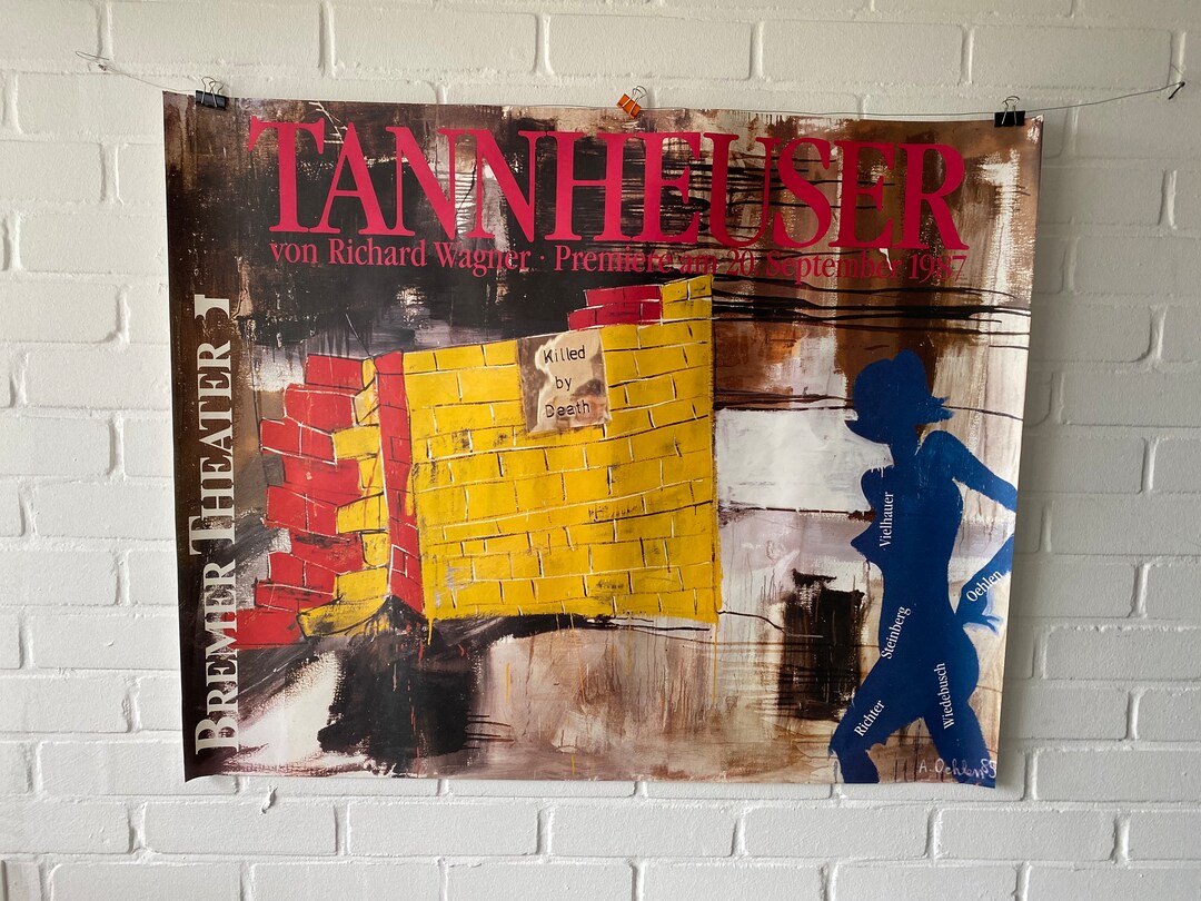 Original Poster, 1987, Theater Bremen, Tannheuser, Richard Wagner ...