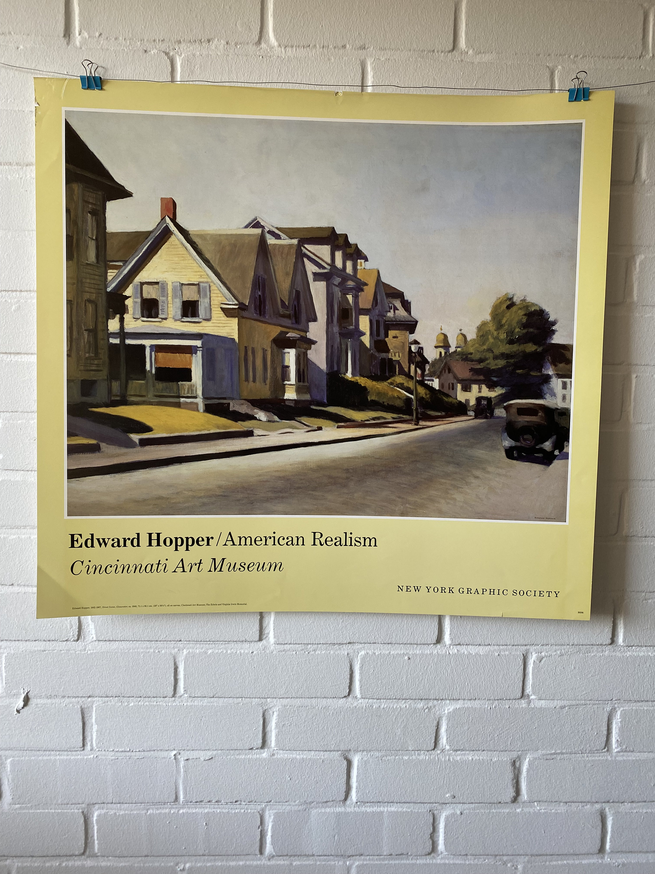 Original Poster, Edward Hopper, Street Scene, Gloucester, Cincinnati ...