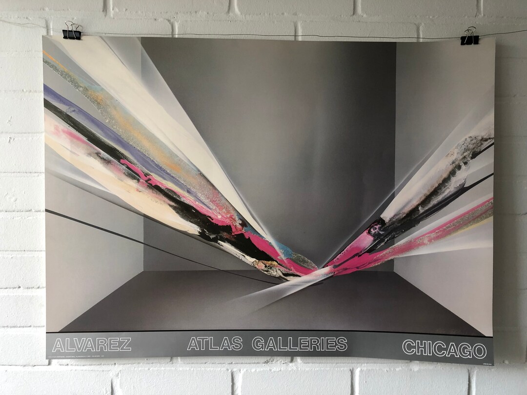Original Poster, 1985, Elba Alvarez, Atlas Galleries, Chicago, Vintage ...