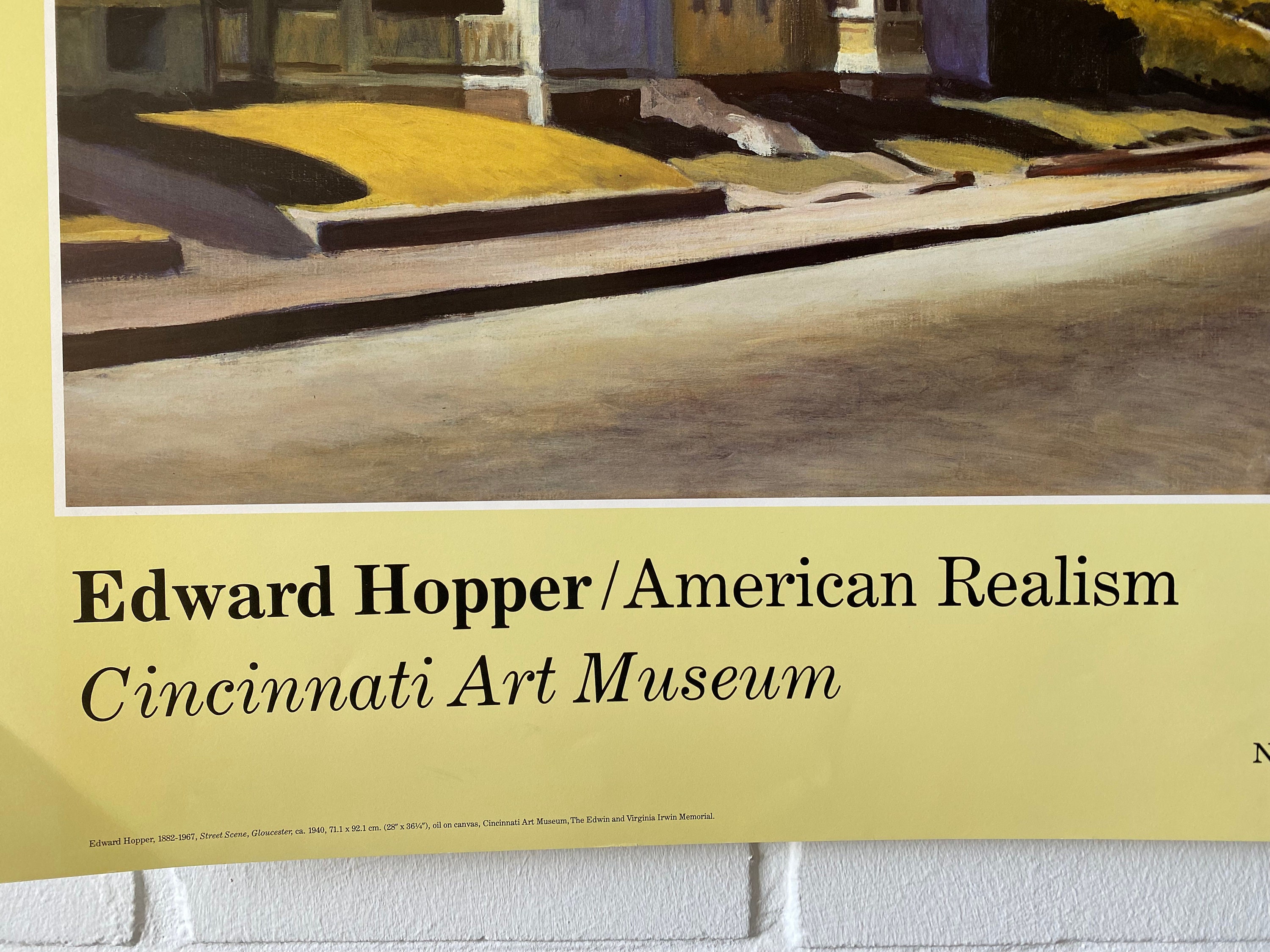 Original Poster, Edward Hopper, Street Scene, Gloucester, Cincinnati ...