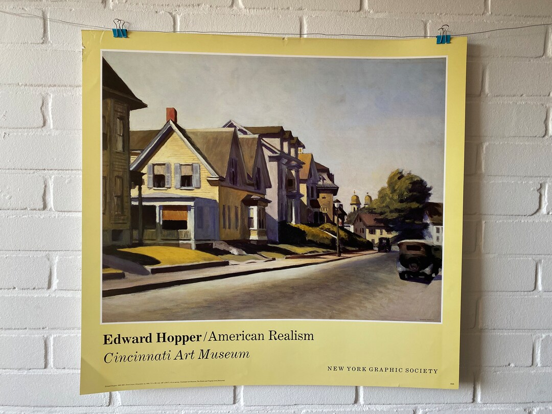 Original Poster, Edward Hopper, Street Scene, Gloucester, Cincinnati ...