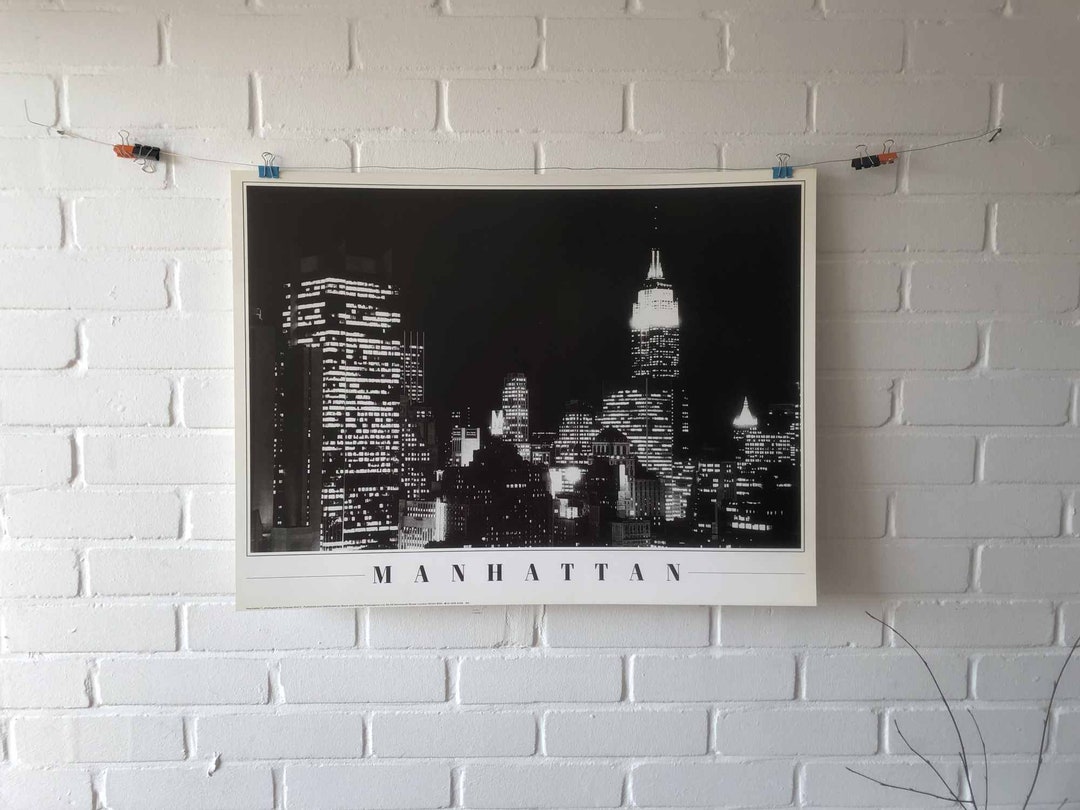Original Poster, Manhattan, Charles Roff, Black and White, New York ...
