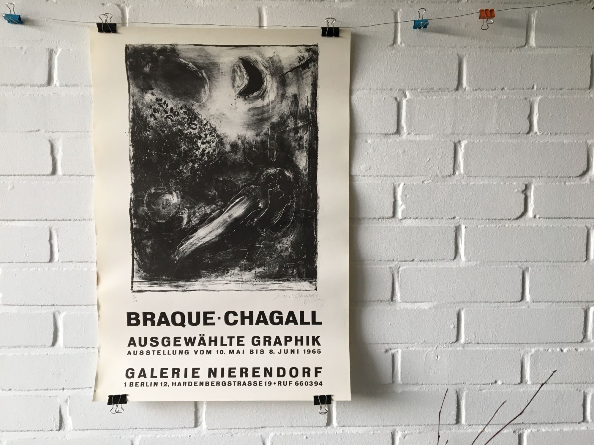 Original Poster 1965 Braque Chagall Art Artist Sketch Retro Drawing ...